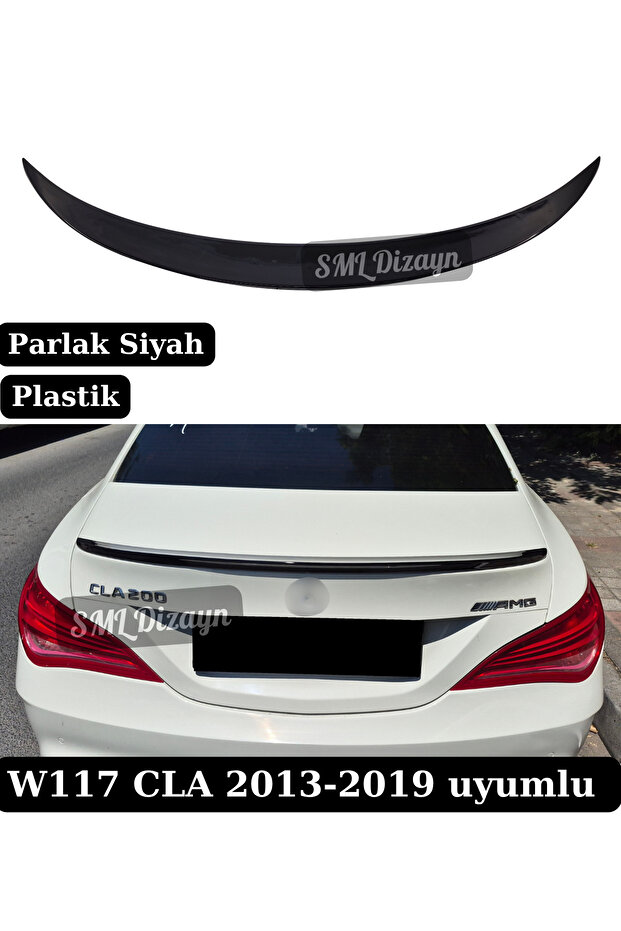 SML Dizayn Mercedes W117 CLA Spoiler 2013-2019 Parlak Siyah W117 AMG ...