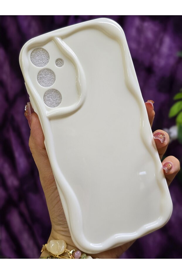 Magic Ring Samsung Galaxy A26 Compatible 3D Wave Edge White Phone Case ...