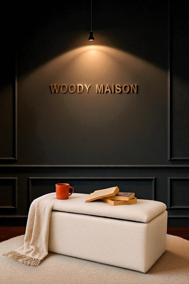WoodyMaison Puf Denmark Modern Tarz Yatak Ucu Sandıklı Puf Kapı Girişi ...