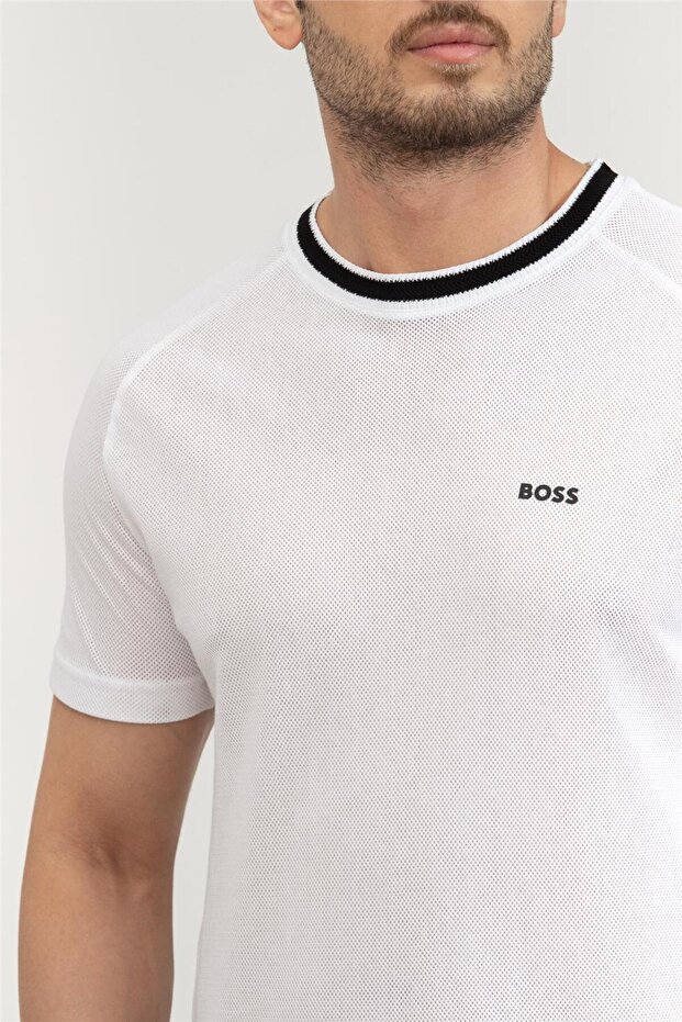 BOSS Erkek Bisiklet Yaka T-Shirt Beyaz - Fiyatı, Yorumları