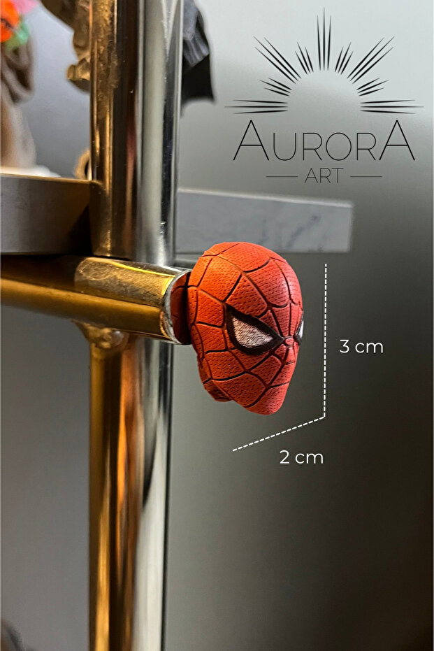 Aurora Art Spider-Man Magnet | El Boyaması 3D Baskı Reçine Magnet ...