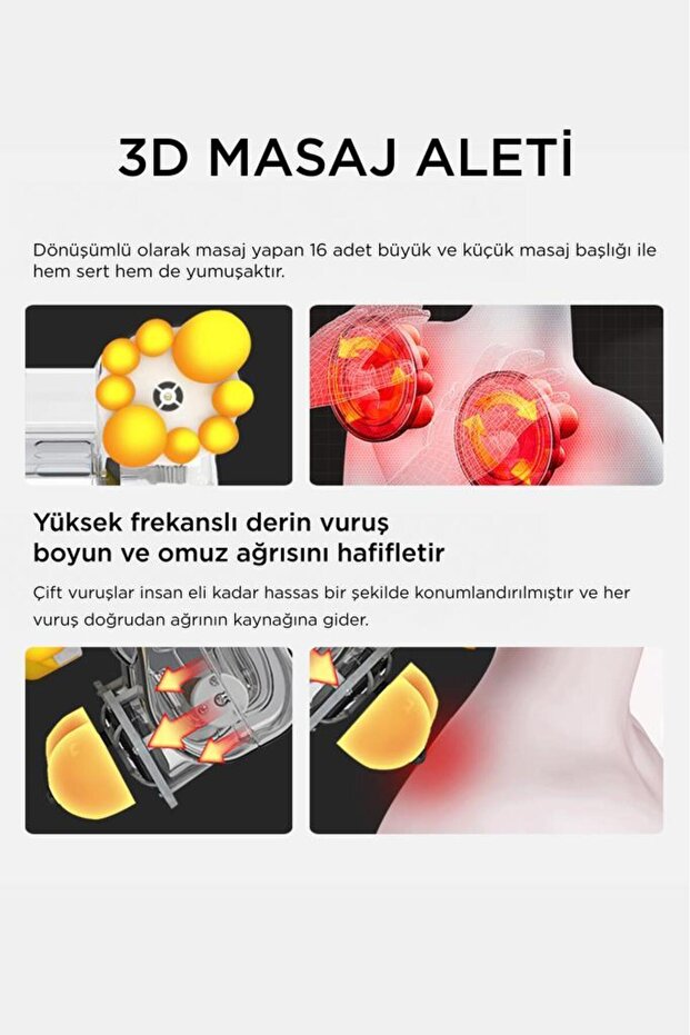 Torima QY-666 Cream Ovmalı Isıtmalı Boyun Sırt Bel Omuz Bacak Masaj ...