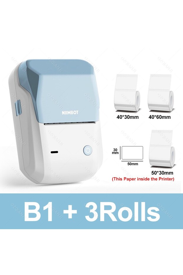 Choice B1WHBL Add 3Rolls NIIMBOT B1 Portable Thermal Printer With Tapes ...