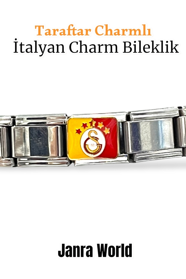 JANRA WORLD İtalyan Charm Bileklik Taraftar Charmlı – Unisex Paslanmaz ...
