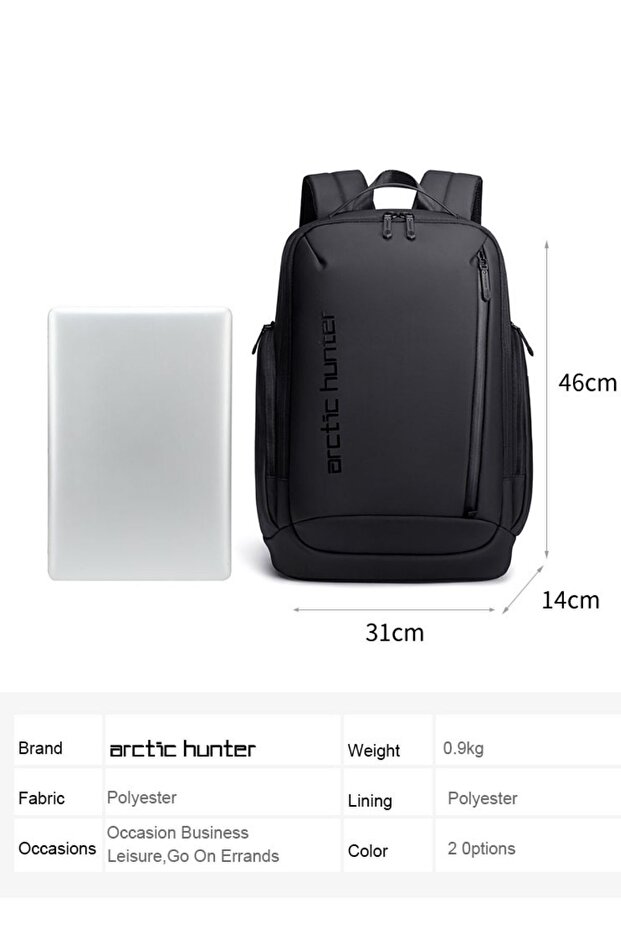 Arctic Hunter Sırt Seyahat Laptop Çantası Suya Dayanıklı, Geniş ...