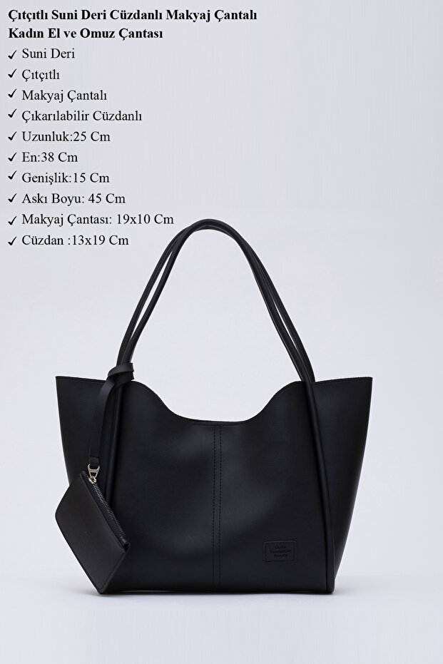 Shaka Black Shk108 Women's Hand and Shoulder Bag with Snap Fasten Faux ...