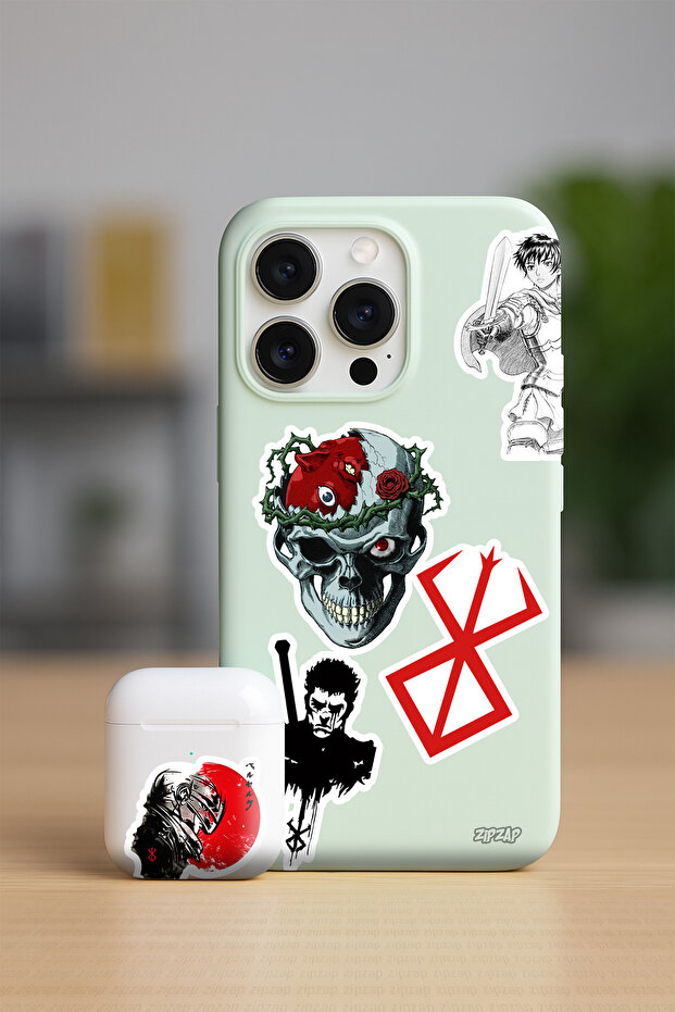 ZipZap Berserk Anime Telefon Laptop Bullet Journal Yapışkanlı Folyo ...