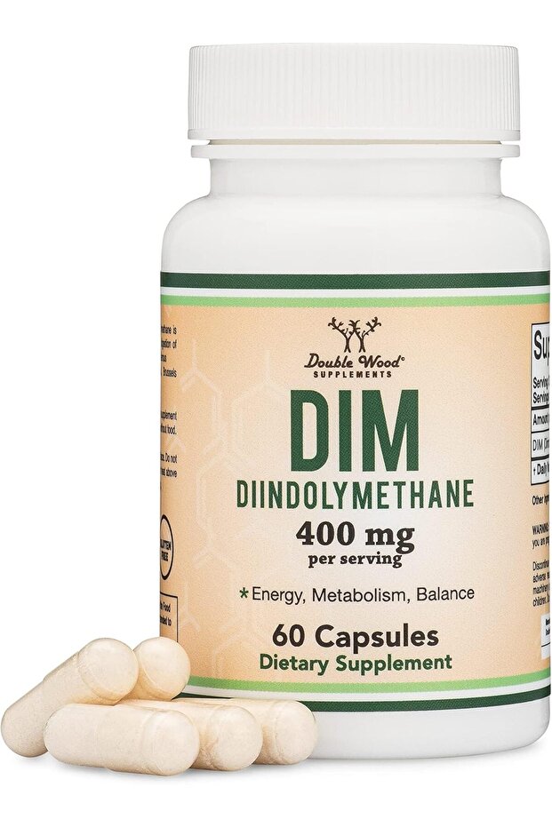 DOUBLE WOOD DIM Women and Men Diindolylmethane Estrogen Hormonal Acne ...