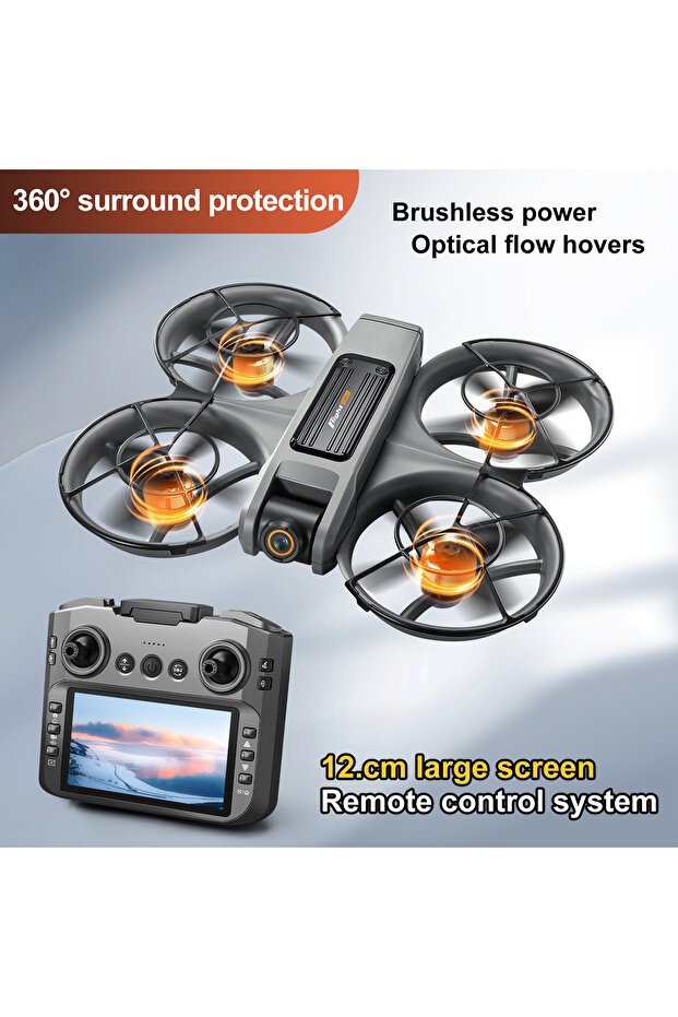 SoundWave Noe - Drone GPS LCD Kumanda ekranlı pervane korumalıklı ...