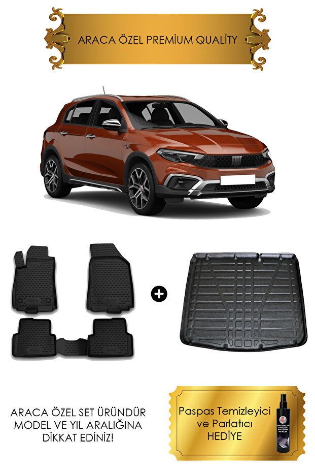 Sare Tuning Fiat Egea Cross 2021 ve Sonrası Araca Özel 4D Havuzlu ...