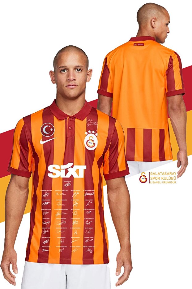 Galatasaray Orijinal Lisanslı 100. Yıl İmzalı Forma Gs Aslan Baskılı ...