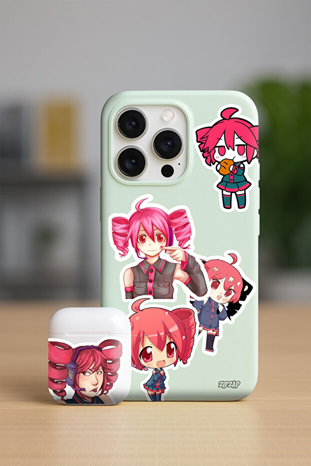 ZipZap Kasane Teto Anime Kızı Telefon Laptop Bullet Journal Yapışkanlı ...