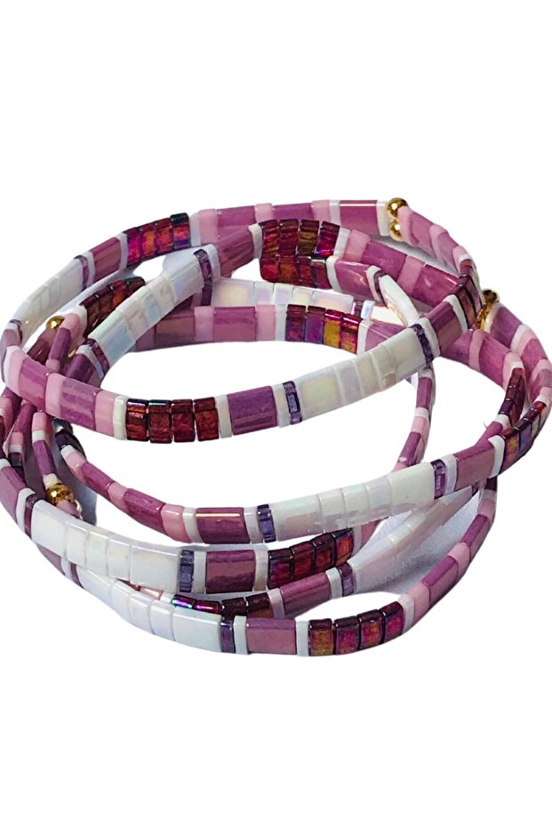 NAZLI TAKILAR Lila Tonlarda Miyuki Tila Bileklik - Fiyatı, Yorumları