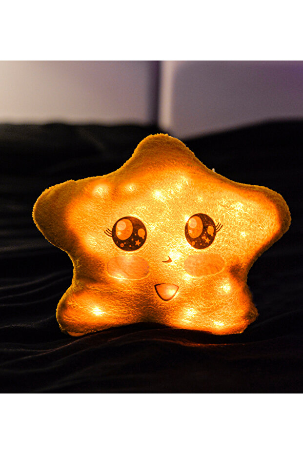 Özgüner Oyuncak Pabtex LED Işıklı Peluş Yıldız Yastık – Gece Lambalı ...