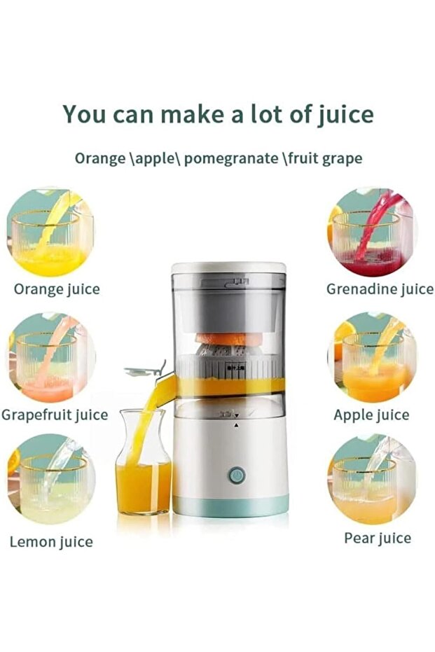 fulina 1200W Electric Fruit and Vegetable Juicer,400ml,USB Rechargeable ...