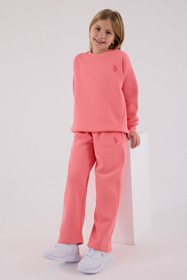 U.S. Polo Assn. U.S. Polo Assn Girl's Pink Tracksuit Set- Trendyol