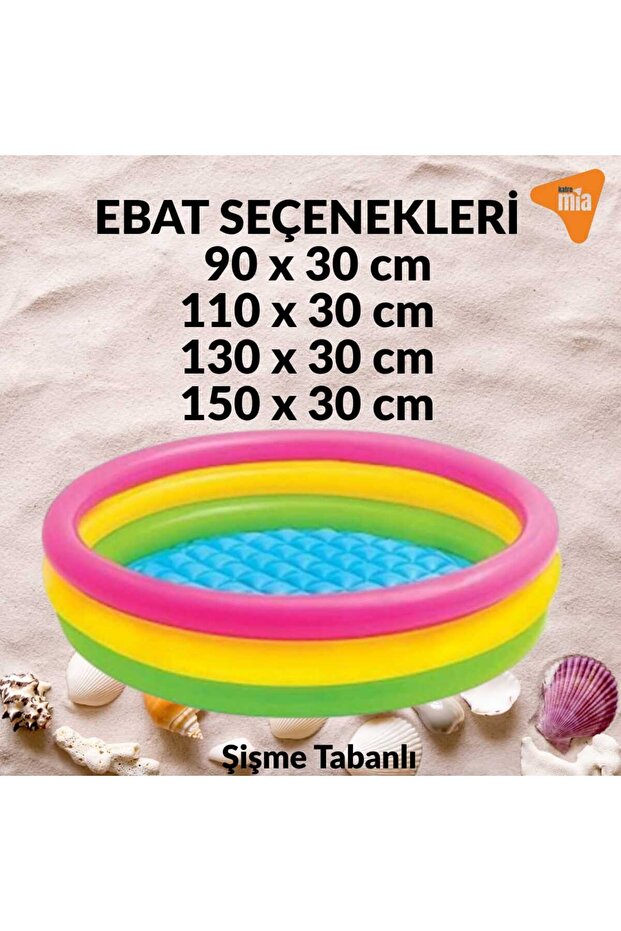 KATREMİA 13040 Mia Şişme Tabanlı Bahçe Plaj Aile-çocuk Havuzu ...