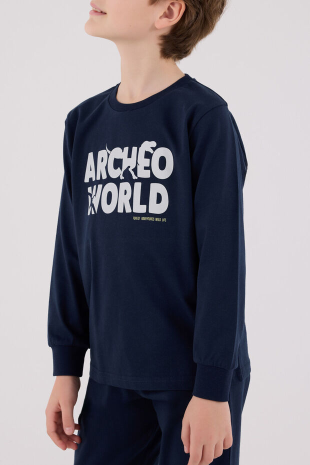 Rolypoly Boy's Navy Blue Pajama Set- Trendyol