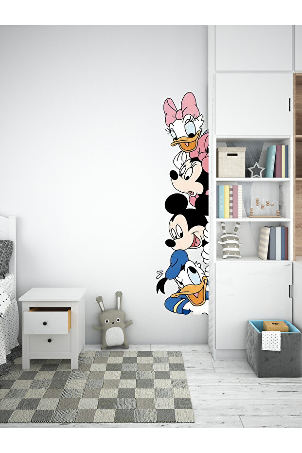 aiki Donald Duck ve Arkadaşları, Cam, Kapı, Duvar Sticker, 23 x 100 cm ...