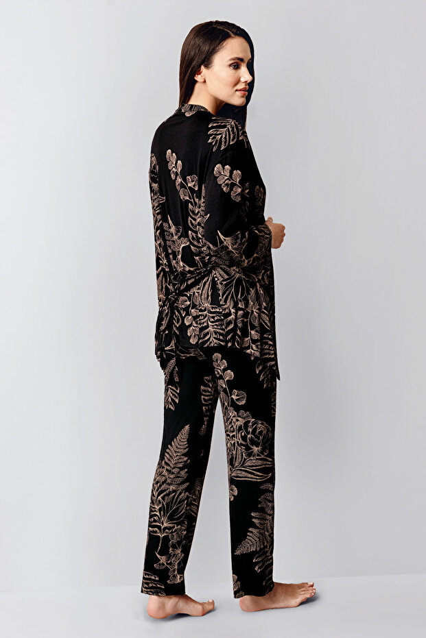 Arnetta Women's Black Dressing Gown- Trendyol