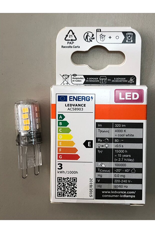 Osram 5 ADET G9 LED LAMBA 220V 2,6W=30W=320 LÜMEN 4000 KELVİN GÜNIŞIĞI ...