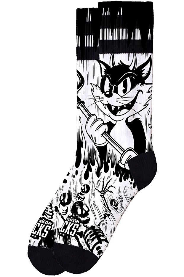 American Socks Evil Cat Mid High Sg Çorap - Fiyatı, Yorumları