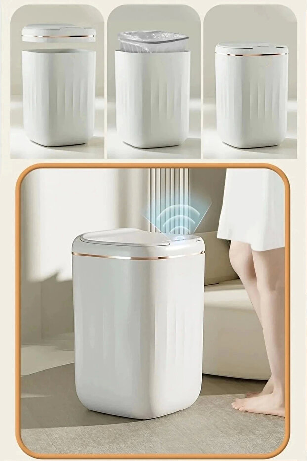 Eco Lounge Akıllı Teknolojik Çöp Kutusu UV Işıklı Otomatik Aç Kapat ...