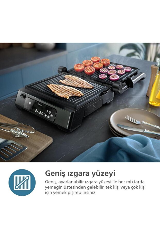 Philips 7000 Series Contact Grill HD6307/70 2200 W Izgara ve Tost ...