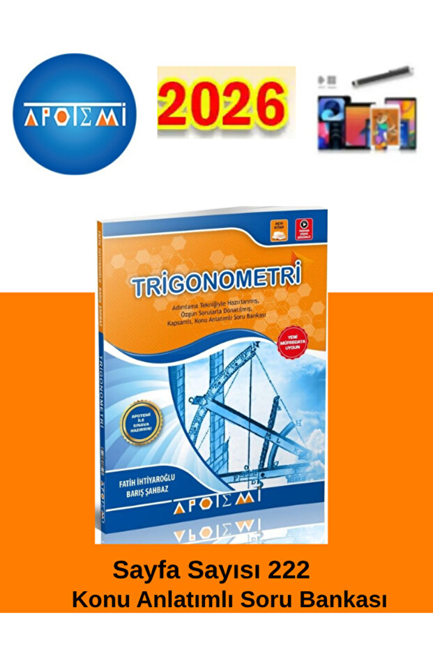 Apotemi Yayınları 25-26 Apotemi Trigonometri Konu Özetli Soru Bankası+Android Kalem - Fiyatı ...