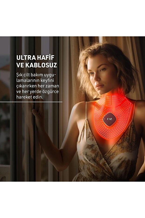 Hepta Collection FOREO FAQ 211 Giyilebilir Silikon Yaşlanma Karşıtı NIR 7 LED Işık Terapisi ...