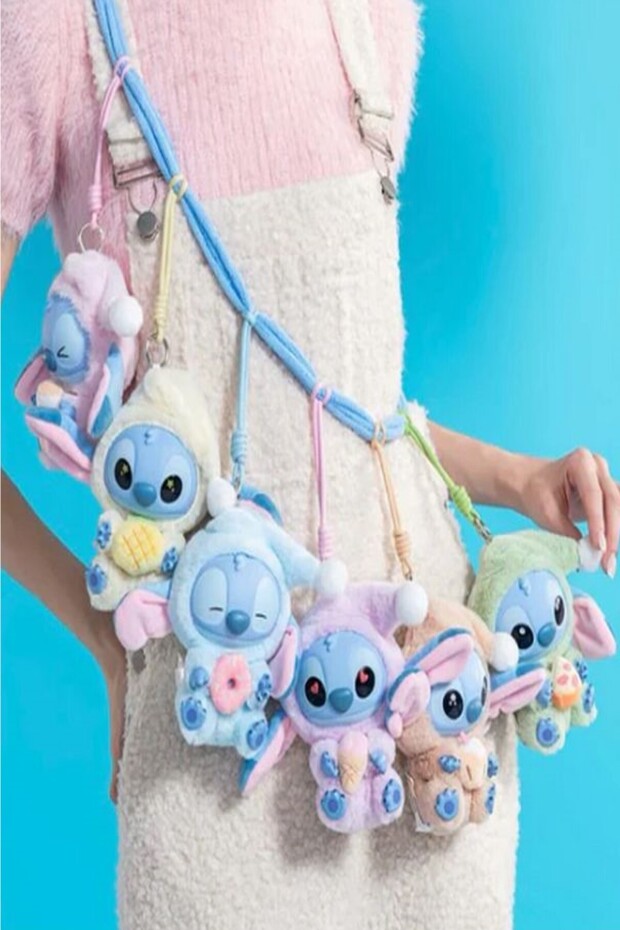 Pofika Stitch Koala Labubu + Crying Again Cry Baby Labubu +Kalp Charm ...