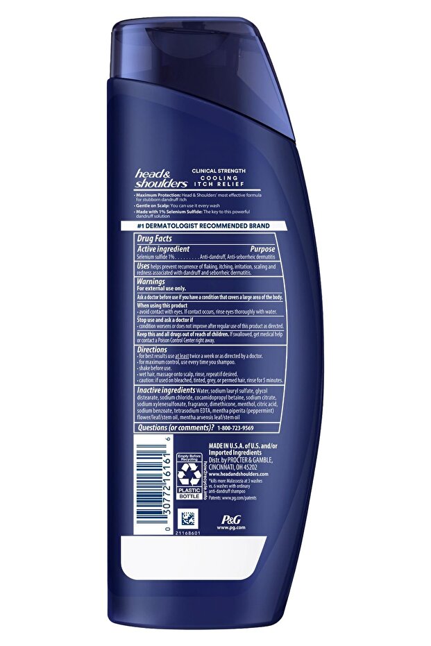Head & Shoulders Clinical Strength Cooling Itch Relief Kepek Karşıtı ...