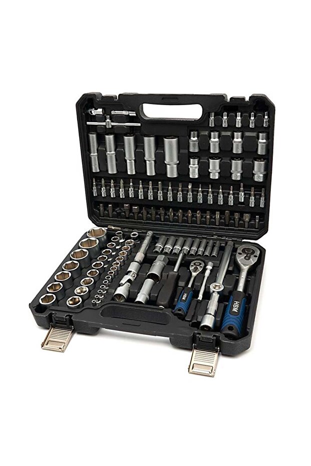 HBM Machines ΚΙΤ ΕΡΓΑΛΕΙΩΝ 1/4'' 1/2'' 108 ΤΕΜΑΧΙΩΝ ΜΗΧΑΝΩΝ HBM- Trendyol