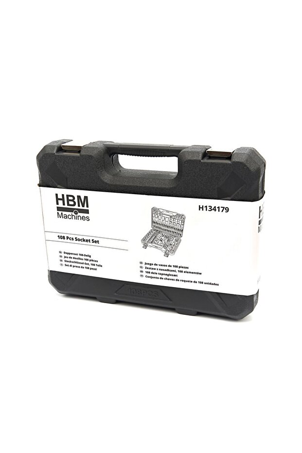 HBM Machines ΚΙΤ ΕΡΓΑΛΕΙΩΝ 1/4'' 1/2'' 108 ΤΕΜΑΧΙΩΝ ΜΗΧΑΝΩΝ HBM- Trendyol