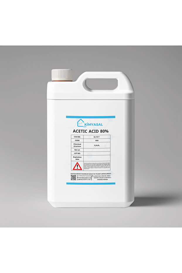 KİMYASAL EVİ 068 Asetik Asit (% 80) Sirke Asidi-ACETIC ACID 80% 5 kg ...