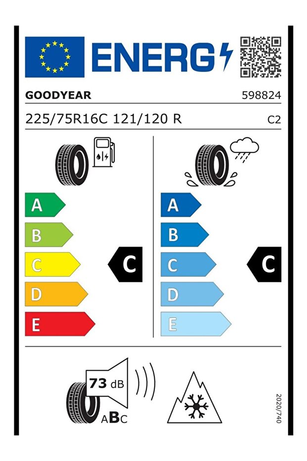 Goodyear 225/75R16C 121/120R WINTERCOMMAND CARGO M+S Oto Kış Lastiği ...