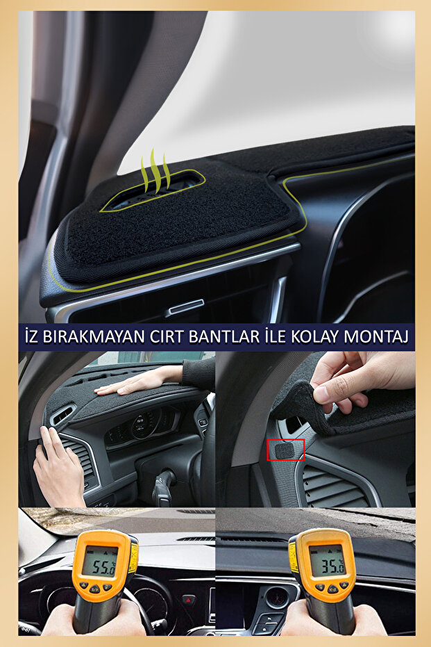 Genel Markalar RENAULT TRAFIC (2015-2022)TORPİDO KORUMA HALISI GRİ ...