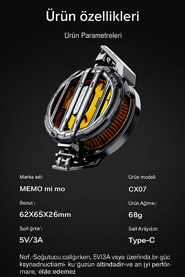MSYELEKTRONİK CX07 Yüksek Performanslı Telefon Soğutucu | 15W ...