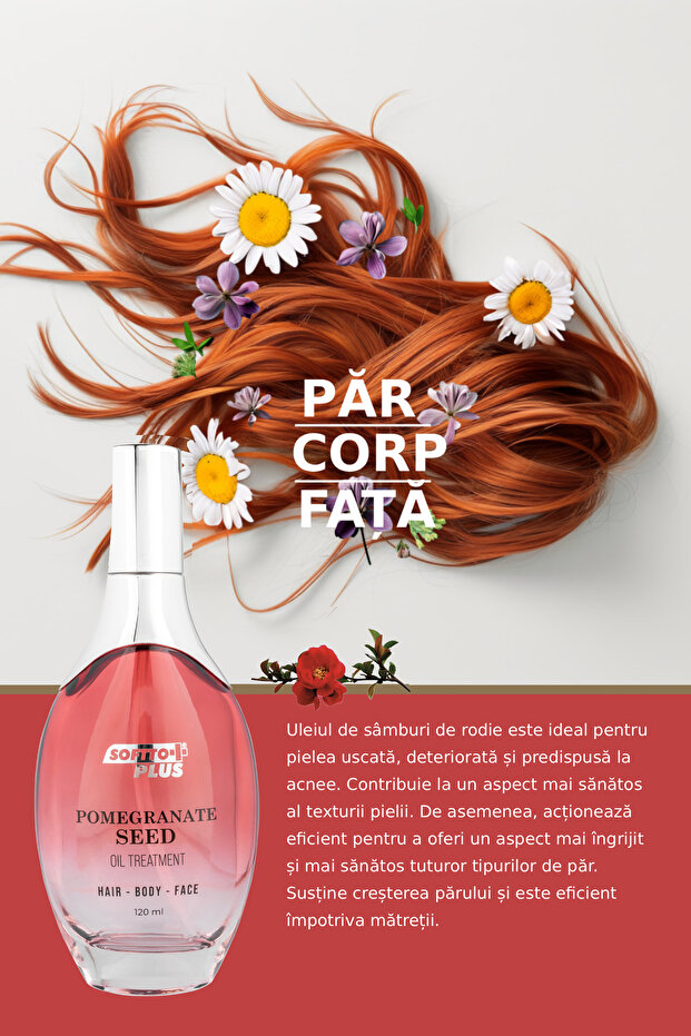 Softto Plus Λάδι ροδιού για μαλλιά, πρόσωπο και σώμα που χαρίζει λάμψη και ζωντάνια στην ...