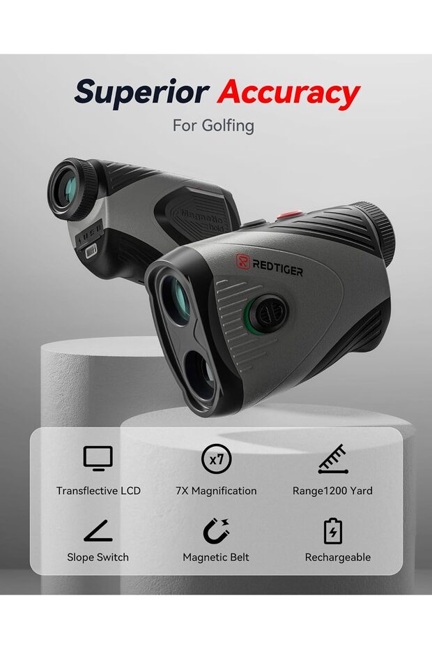 Genericc REDTIGER Golf Rangefinder, 7X Magnification 1200 Yards Laser ...