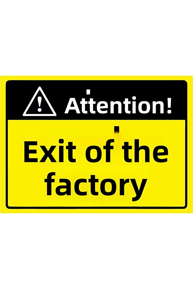 BBO REKLAM Attention! Factory Outlet Warning Sign Reflector 25X35 cm ...