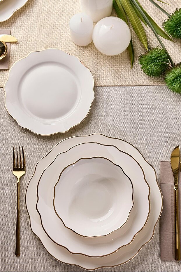 Perotti Porselen Gold Bone 24 Parça 6 Kişilik Yemek Takımı - Fiyatı ...