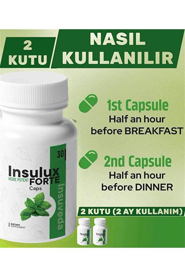 Compilatex 2 Adet Insulux Forte 30 Caps - Fiyatı, Yorumları