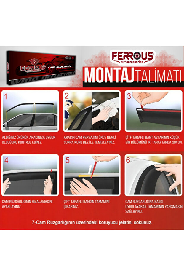 ferrous autoaccessories Dacia Duster Ferrous Cam Rüzgarlığı 4lü Set ...