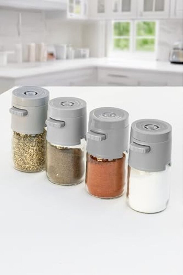 STOREMAX Polysight 4-Port Adjustable Weighted Push Button Salt ...