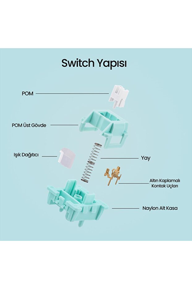 Aula Leobog Ice Vein Lineer Mekanik Switch 100 Adet - Fiyatı, Yorumları