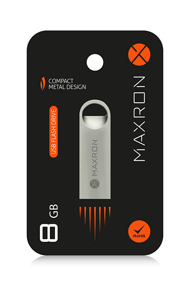 Maxron 8 GB Flash Bellek Metal Gövde Ömür Boyu Garantili Güvenli Usb ...