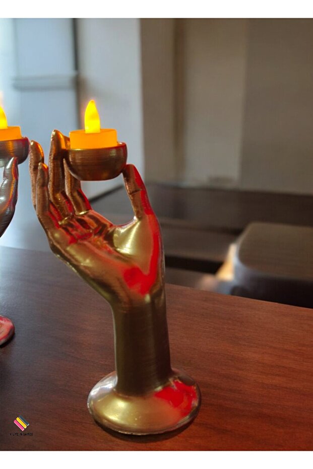 a life in games Mum Tutan El Standı Dekoratif Obje Biblo Altın Renk ...