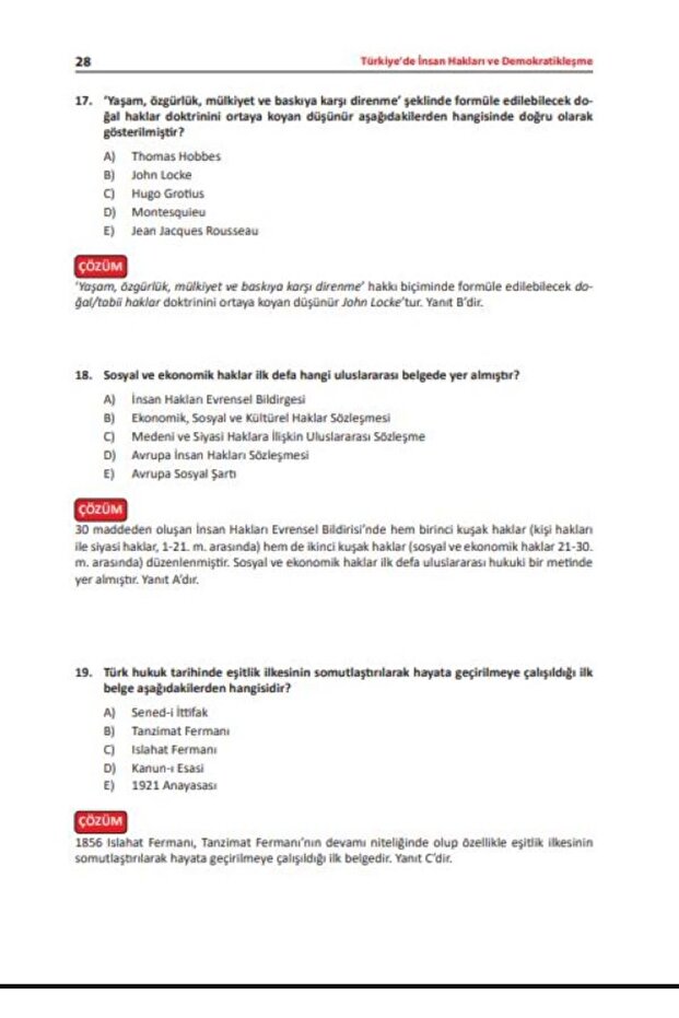 Dizgi Kitap Kaymakamlık Naib İnsan Hakları Konu Anlatımı ve Çözümlü ...