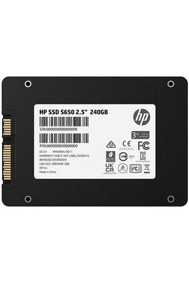 HP S650 Ssd 2,5" 240Gb 450/560Mb (Model:345M8AA) - Fiyatı, Yorumları